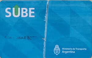 Ticket de transporte: SUBE - Blue Design (01/23) (SUBE - Sistema Único ...