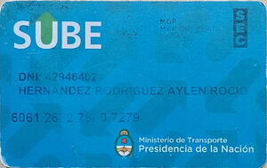 Transport Ticket: SUBE - SEC - Blue Design - MAGTIK - 10/1708 (SUBE ...