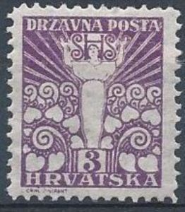 Stamp: Symbols of Liberty: Peace Angel (Croatia - Kingdom of Serbs ...