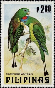 Stamp: Luzon Raquet-tail (Prioniturus montanus) (Philippines(Fauna ...