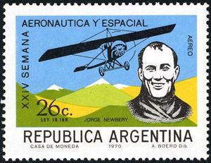 Stamp: Jorge Newbery (1875-1914), Aviation Pioneer (Argentina(Aviation ...