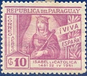 Stamp: Viva Espańa (Paraguay(500th birthday of Queen Isabella the ...