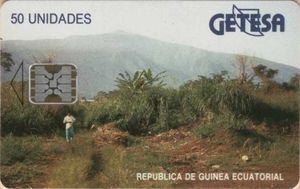 Phonecard: Landscape - SC5 (Black Text - Red CN) (Guinea Ecuatorial de ...