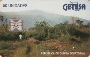 Phonecard: Landscape - SC4 (Black Text) (Guinea Ecuatorial de ...