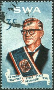 Stamp: Charles Robert Swart (South-West Africa(Charles Robert Swart) Mi ...