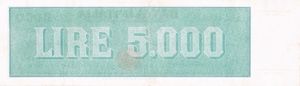 Banknote: 5,000 Lire (Italy(1945-1950 Provisional Titles) Wor:P-78b.2