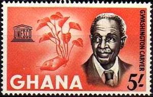 Stamp: George Washington Carver (1864-1943) and Sweet Potato (Ghana ...