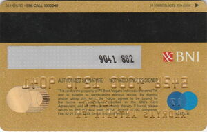 Bank Card: Gold Mastercard (Contactless) (Bank BNI, IndonesiaCol:ID-MC ...