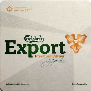 Beer Coaster: Carlsberg Export (Carlsberg Breweries AS, Denmark ...