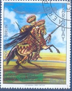 Stamp: Indian chief (Paraguay(International Airmail Exhibition "Luposta ...