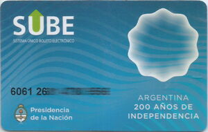 Fahrkarte: SUBE - 200 years of Independence (SUBE - Sistema Único De ...