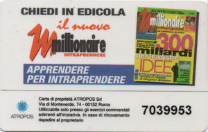 Functional Card: Millionaire Card (Shops - Multiple Shops, Italy ...