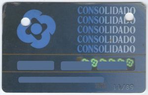 Bank Card: Banco Consolidado (Banco Consolidado, VenezuelaCol:VE-CO-0005.01