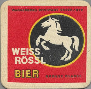 Beer Coaster: Weiss Rössl Bier (Weiss Rössl Bräu Elisabeth Wagner OHG ...