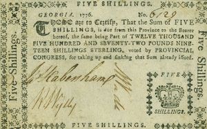 Banknote: 5 Shillings (United States of America(Specialized Issues ...