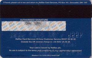 Bank Card: Halifax (Halifax, United Kingdom of Great Britain & Northern ...