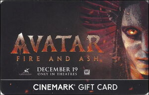 Tarjeta Regalo: Avatar Fire And Ash (Cinemark, Estados Unidos de ...
