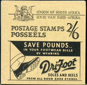 Timbre: Springbok- Van Riebeeck's Ship booklet (Afrique du Sud ...