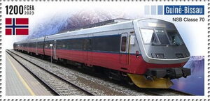 Timbre: NSB Class 70 (Guinée-Bissau(Norwegian Trains (2023)) Mi:GW ...