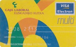 Bank Card: Caja Laboral Multi (Caja Laboral, SpainCol:ES-VE-0214.01