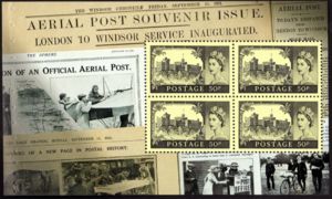 Stamp: First UK Aerial Post - Windsor Castle (United Kingdom of Great ...