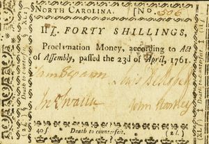 Banknote: 40 Shillings (United States of America(Specialized Issues ...