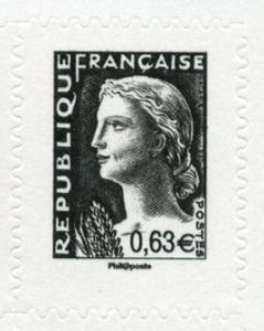 Stamp: Marianne by Decaris (France(Faces of the 5th Republic) Yt:FR ...