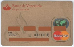 Bank Card: Banco de Venezuela - Grupo Santander (Banco De Venezuela ...