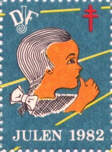 Stamp: Heads of Children (Denmark: Cinderellas Stamps - Christmas Seals ...