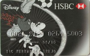 Bank Card: Mickey football player (HSBC, MexicoCol:MX-GM-0055