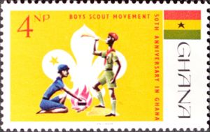 Briefmarke: Scouts Around the Campfire, Scout Lily (Ghana(50th anniv ...