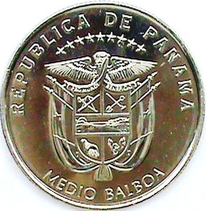 Moneda: ½ Balboa (Medio Balboa) (Panamá) (1903~Today - Republic ...