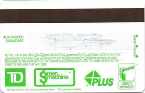 Tarjeta de Banco: Personal Access (TD Canada Trust / The Toronto ...