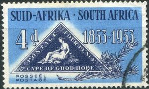 Stamp: 4d Cape Triangular Stamp (South Africa(Stamp Centenary of Cape ...