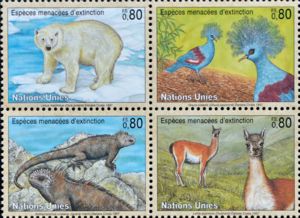 Stamp: Endangered Species (V) (UNO Geneva(Endangered Species) Mi:NT-GE ...