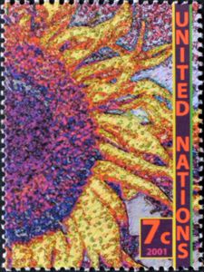 Stamp: Sunflower (UNO New York(Definitives) Mi:NT-NY 870,Sn:NT-NY 803 ...