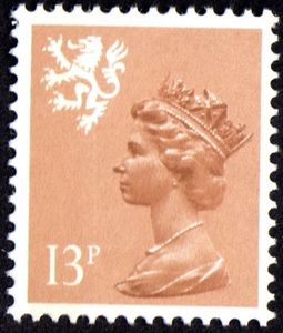 Stamp: Queen Elizabeth II - 13p Machin Portrait (United Kingdom ...