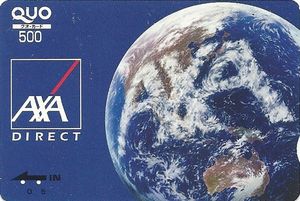 Gift Card: Axa Direct (QUO Cards, Japan(Globe) Col:JP-QUO-Globe-002 B