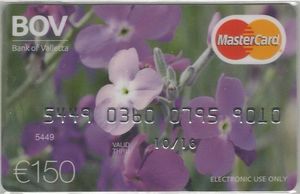 Bank Card: Bank of Valletta - Flowers (Bank of Valletta p.l.c ...