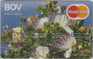 Bank Card: Bank of Valletta - Flowers (Bank of Valletta p.l.c., Malta ...