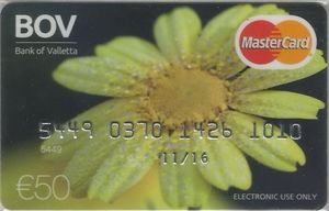 Tarjeta de Banco: Bank of Valletta - Flowers (Bank of Valletta p.l.c ...