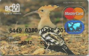 Bank Card: Bank of Valletta - Birds (Bank of Valletta p.l.c., Malta ...