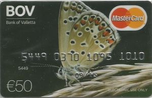 Bank Card: Bank of Valletta - Butterflies (Bank of Valletta p.l.c ...