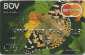 Bank Card: Bank of Valletta - Butterflies (Bank of Valletta p.l.c ...