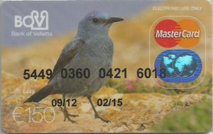 Bank Card: Bank of Valletta - Birds (Bank of Valletta p.l.c., Malta ...