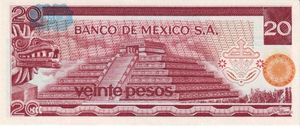 Banknote: 20 Pesos (Mexico) (1969-1978 Issue) Wor:P-64d.4