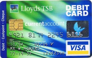 Bank Card: Debit Card (Lloyds TSB, United Kingdom of Great Britain ...