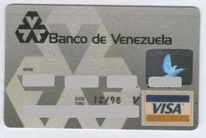 Bank Card: Banco de Venezuela (Banco De Venezuela, Venezuela) Col:VE-VI ...