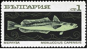 Stamp: South African Hake (Merluccius capensis) (Bulgaria(Deep-sea ...