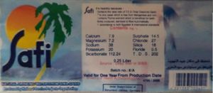 Drink Label: Safi (National Service Projects Organization, EgyptCol:EG ...